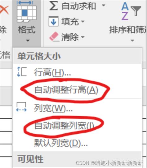 Excel根据内容自动调整列宽行宽 Csdn博客