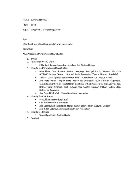 Tugas Algoritma Dan Pemograman Pdf