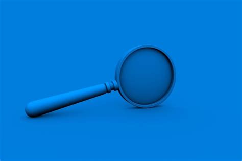 Fondo Azul Lupa Azul 3d Foto Premium