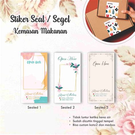 Jual Stiker Seal Segel Makanan Stiker Kemasan Makanan Stiker Kotak X Cm Sealed