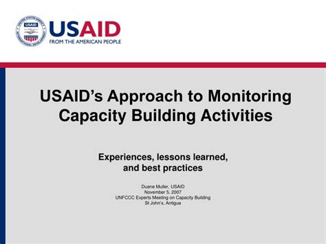 PPT USAIDs Approach To Monitoring Capacity Building Activities PowerPoint Presentation ID