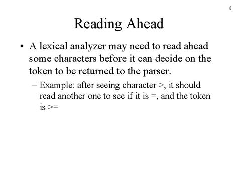 1 Lexical Analysis And Lexical Analyzer Generators Chapter