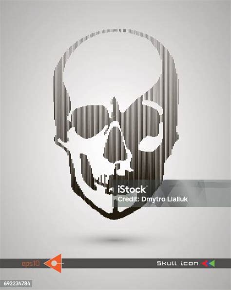 벡터 하프톤의 두개골 해골 아이콘입니다 죽음 위험 전쟁 죽음 해 적의 상징 흰색 배경에 개체 두개골에 대한 스톡 벡터 아트 및