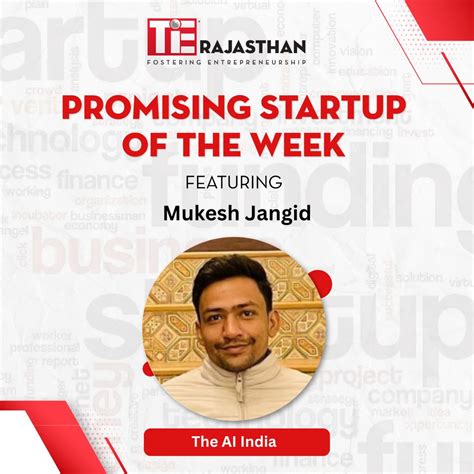 Mukesh Jangid On Linkedin Thank You Tie Rajasthan For Featuring Us As A Promising Startup Of The…