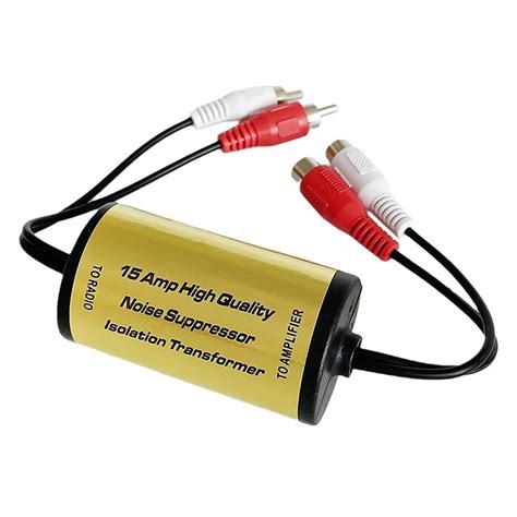 Hotpom Ground Loop Noise Isolator Amplifier Noise Filter For Car Audio And Home Stereo Car