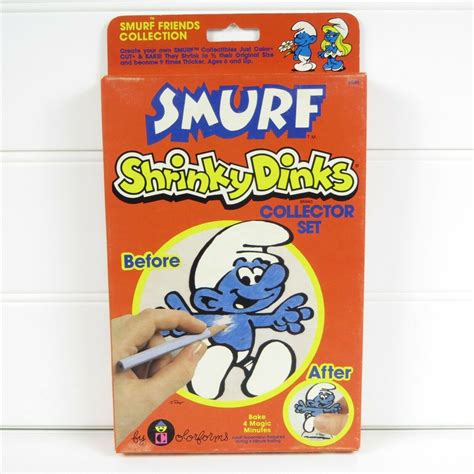 Smurfs Vintage 1981 Colorforms Shrinky Dinks Collector Set Sealed
