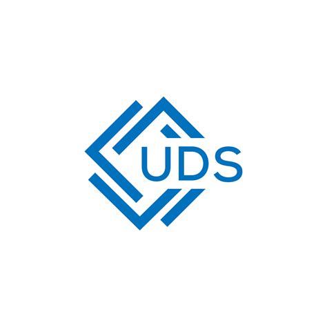 Uds Tecnología Letra Logo Diseño En Blanco Antecedentes Uds Creativo