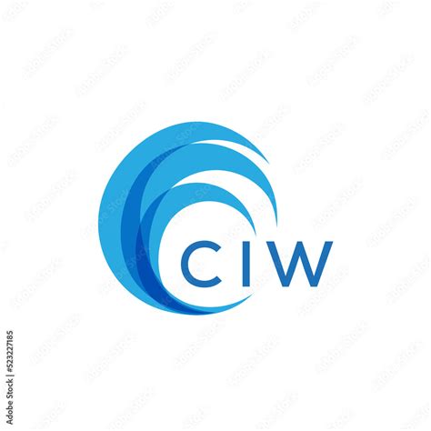 Ciw Letter Logo Ciw Blue Image On White Background Ciw Monogram Logo