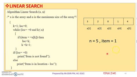 Ds Module 2 Topic 10 Linear Search Youtube