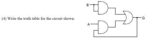 Solved Write The Truth Table For The Circuit Shown Chegg Com