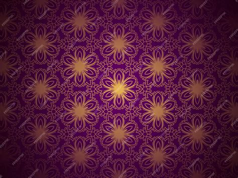 현대적인 반이는 황금색 럭셔리 꽃 패턴 배경 무료 벡터