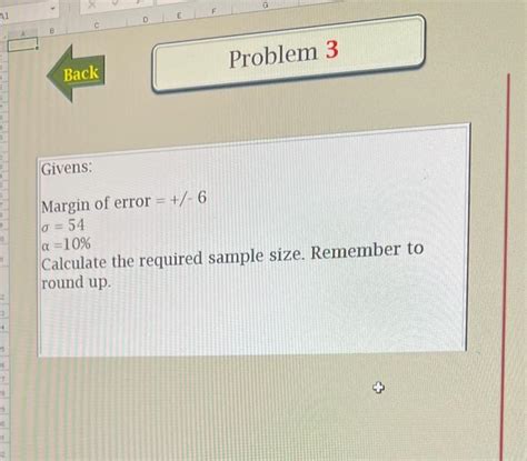 solved givens margin of error −6 σ 54α 10 calculate the