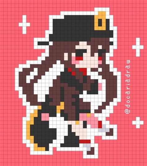A Cross Stitch Pattern With An Anime Character