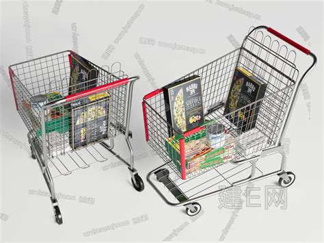 现代超市购物推车模型su模型下载 Id112678308 建e网su模型