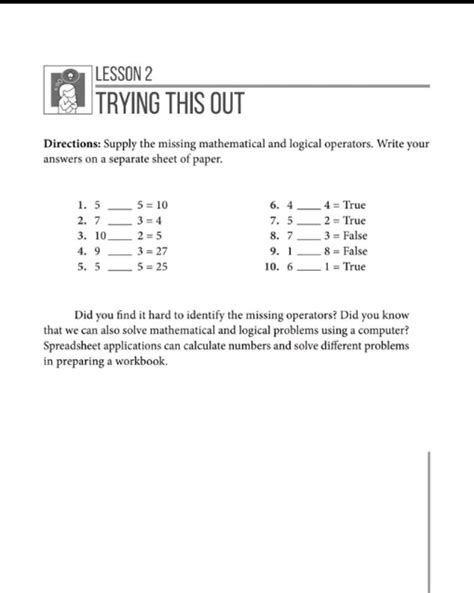 LESSON TRYING THIS OUT Directions Supply StudyX