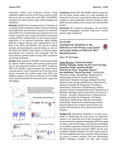 Pdf P2 05 040 Interobserver Variability In The Definition Of The Primary Lung Cancer And Lymph