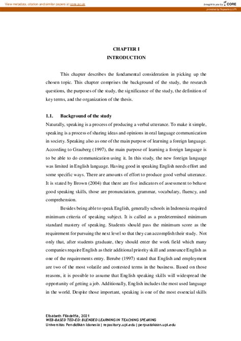 Pdf Web Based Ted Ed Blended Learning In Teachingspeaking