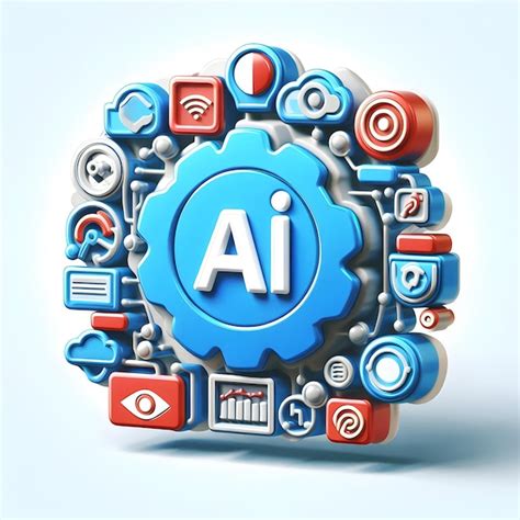 3d Icons Symbolizing Machine Learning And Branding For Aipowered Brand Strategies Perfect For