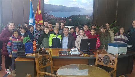 Ученици од ОУ „Григор Прличев“ во посета на Општина Охрид • Webohrid