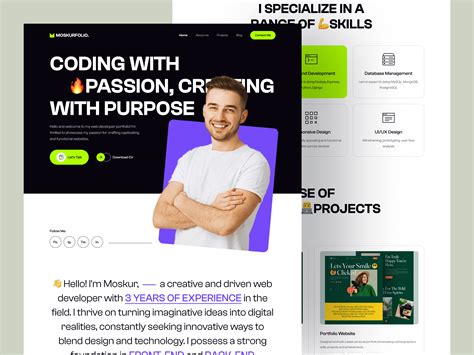 Web Developer Portfolio Website Behance