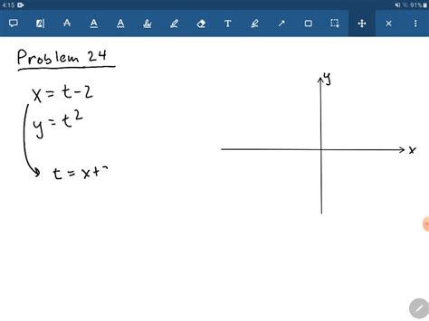 Solved In Exercises 21 40 Eliminate The Parameter T Then Use The Rectangular Equation To