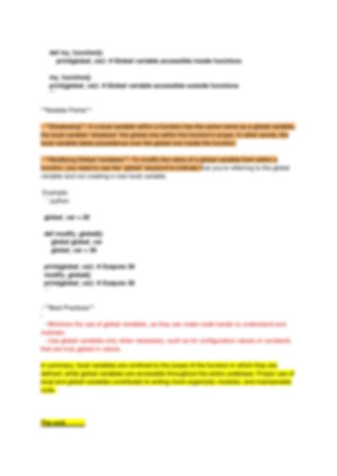 Solution Local Vs Global Variables In Python Studypool