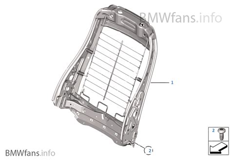 Seat Front Backrest Frame Bmw 1 F20 116i N13 Europe