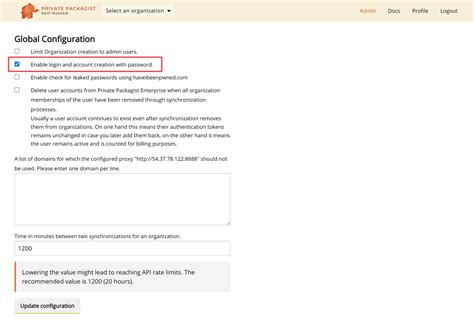 Authentication With Email Addresses And Passwords Private Packagist