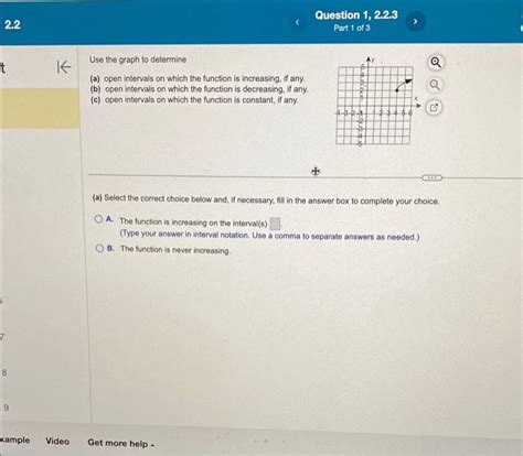 Solved Use The Graph To Determine A Open Intervals On