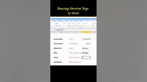 Amazing Shortcut Keys In Excel Shorts Excelshorts Excelshortcutkeys Banutrainingtech Youtube