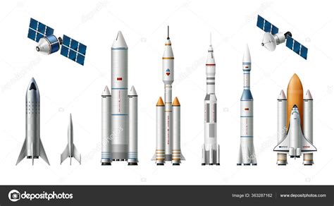 火箭宇宙飞船现实套件图库矢量图作者 macrovector 363287162