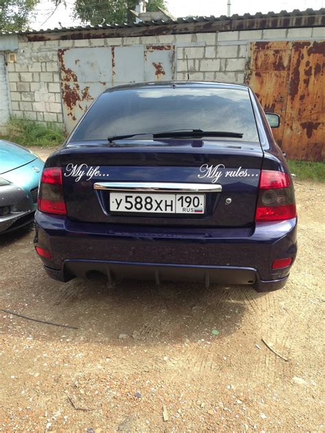 бампер приора спорт купе — Lada Приора хэтчбек, 1,6 л, 2012 года ...