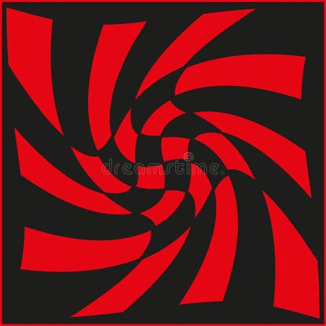 Red Black Spiral Optical Illusion Effect Abstract Swirling Pattern Dynamic Geometric Design