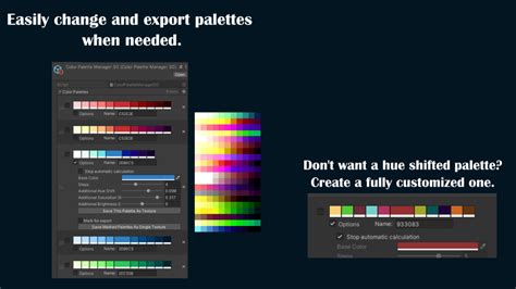 Hue Shifted Color Palettes
