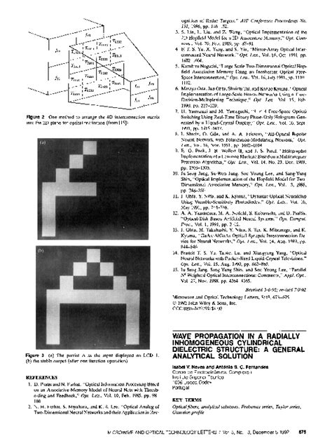 Pdf Wave Propagation In A Radially Inhomogeneous Cylindrical Dielectric Structure A General