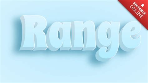 Range Text Effect Generator