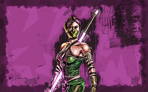 다운로드 어쌔신 제이드 4k 그런지 아트 모탈 컴뱃 모바일 창의적인 Mkm 모탈 컴뱃 엠케이모바일 보라색 그런 지 배경 모탈 컴뱃 X 어쌔신 제이드 모탈