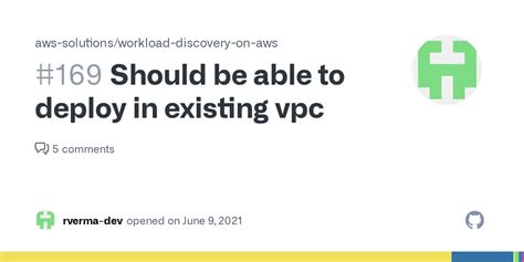 Should Be Able To Deploy In Existing Vpc · Issue 169 · Aws Solutions