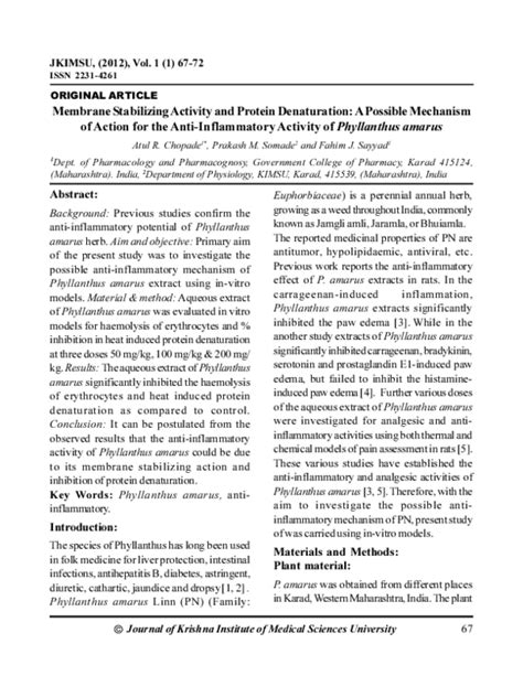 Pdf Membrane Stabilizing Activity And Protein Denaturation A