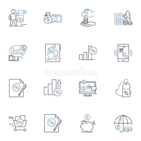 Marketing Specialists Line Icons Collection Branding Strategy Analytics Advertising