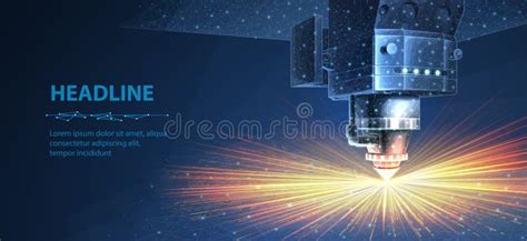 Laser Cutting Metal Additive Manufacturing Precision Engineering Stock Vector Illustration