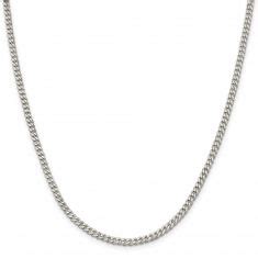 Sterling Silver Solid Curb Chain Necklace 35mm Reeds Jewelers