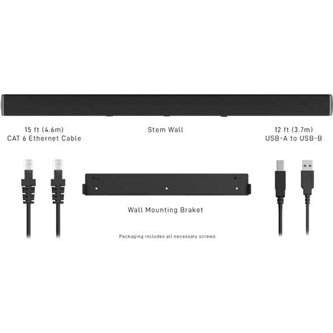 Shure Stem Wall Beamforming Microphone Array With Speaker