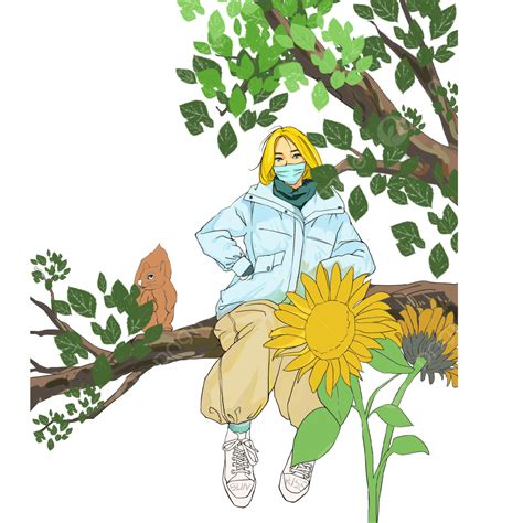 손 일러스트 으로 그린 다채로운 봄 나들이 삽화 손으로 그린 장식 패턴 만화 Png 일러스트 및 Psd 이미지 무료 다운로드 Pngtree