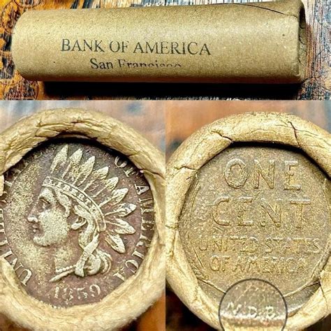 R20 Vintage Bank Of America Sf Wheat Penny Roll Live And Online