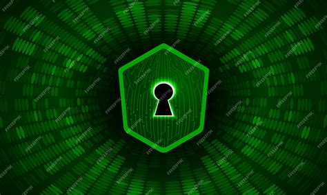 Premium Vector Padlock Digital Cyber Security