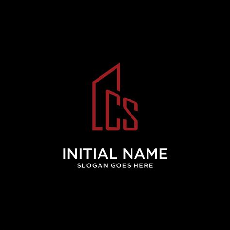 CS Initial Monogram With Building Logo Design Vector Art At Vecteezy