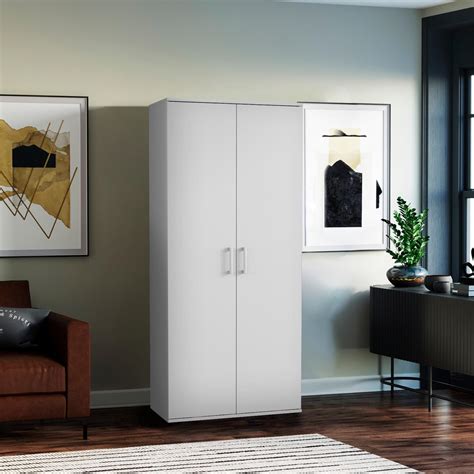 ᐉ Шафа з полицями для одягу і взуття Nils 800x390х1780 мм Білий • Краща ціна в Києві Україні