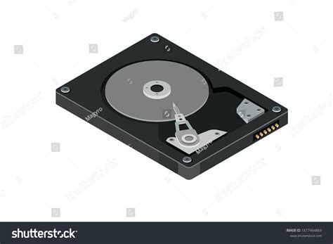 Hard Disk Drive Storing Data On Stock Vector Royalty Free 1677464869