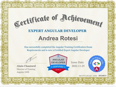 Andrea Rotesi On Linkedin Angular Certificate Certification Expert Learning Webdev